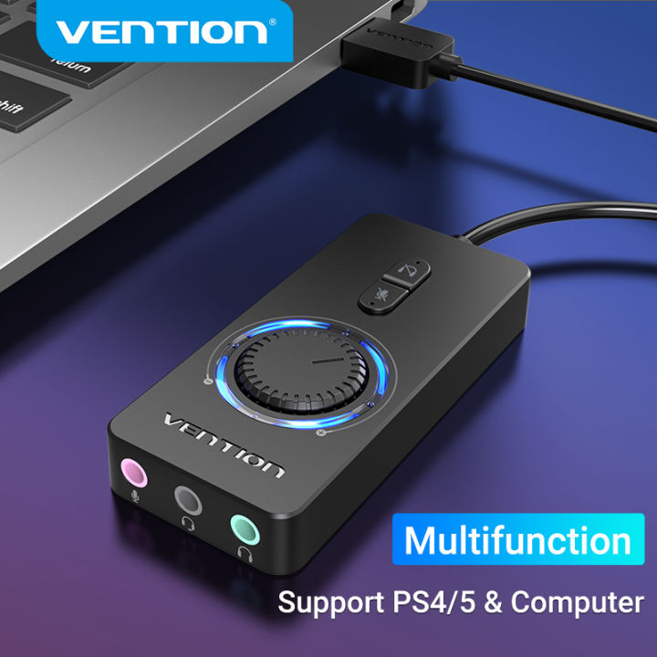 Vention USB Sound Card External Audio Card 3 5mm USB Adapter 15cm with Volume Control USB Audio ...
