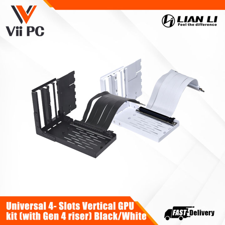 Lian Li Universal 4-Slots Vertical GPU Bracket,4.0 PCI-Riser, Black ...