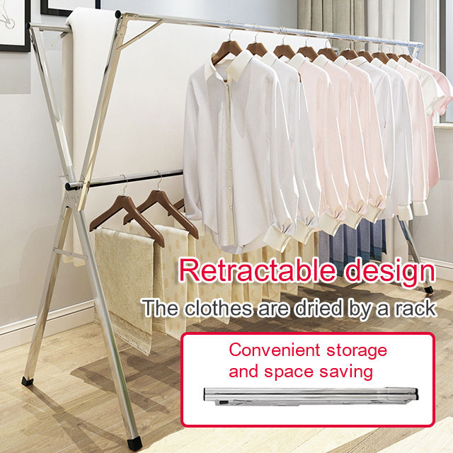 Outdoor Stainless Steel Floor Standing Telescopic Clothes Drying Rack ...