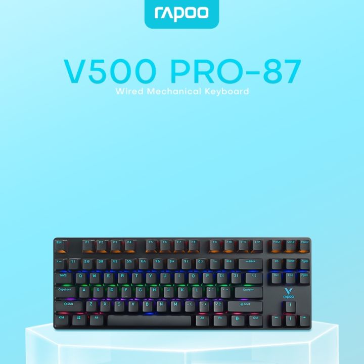 Rapoo V500PRO-87 Backlight Gaming Mechanical Keyboard Dust and Water Resistance | Lazada PH