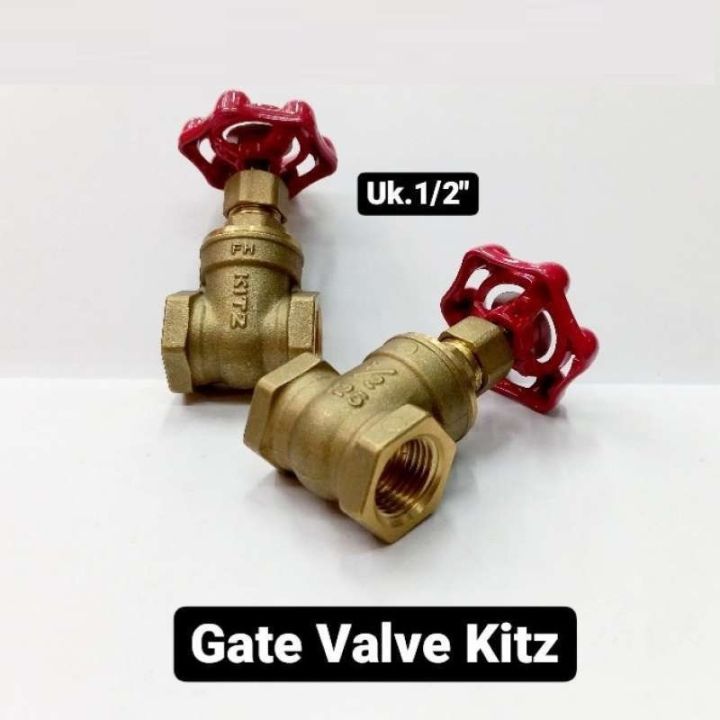 GATE VALVE KITZ 1/2 INCH / GATE VALVE KUNINGAN KITZ 1/2" ORIGINAL ...