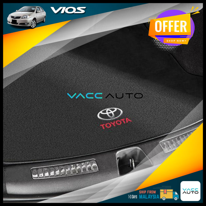 Toyota Vios NCP42 NCP93 NCP150 Rear Boot Carpet Floor Mats Trunk Mat ...