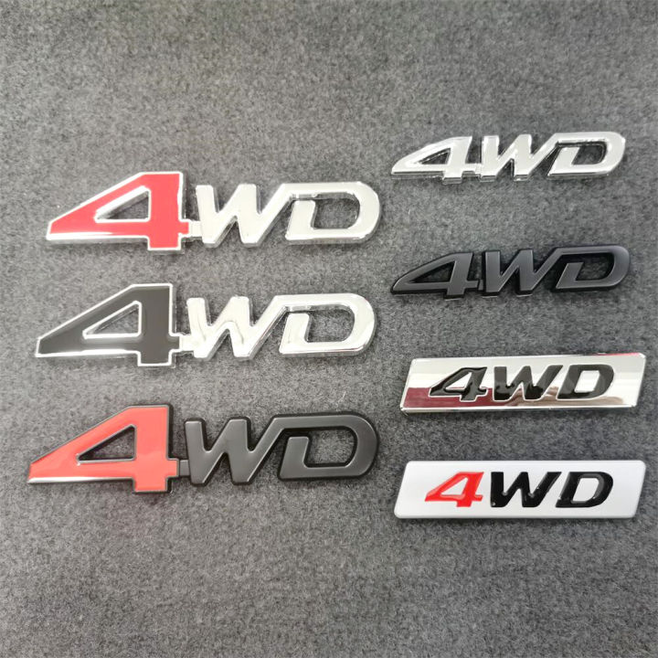 4WD Car Styling Sport Body Metal Sticker Motor Rear Trunk Emblem Badge ...