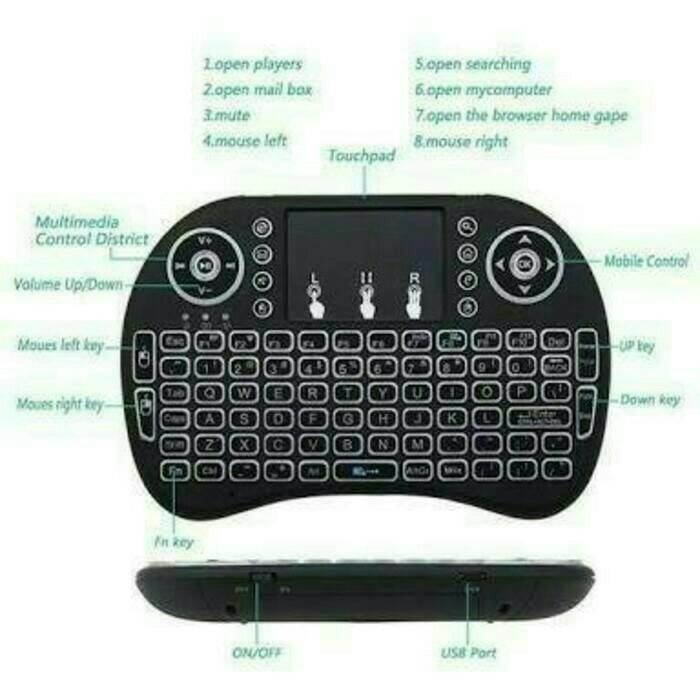 Rechargeable Mini Wireless Keyboard For Android Tv Box mini i8 | Lazada ...