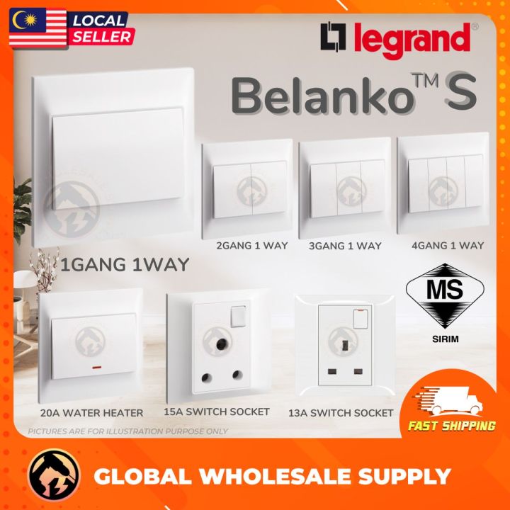 SIRIM LEGRAND Belanko Series Switch Socket White Socket Outlet 1WAY ...