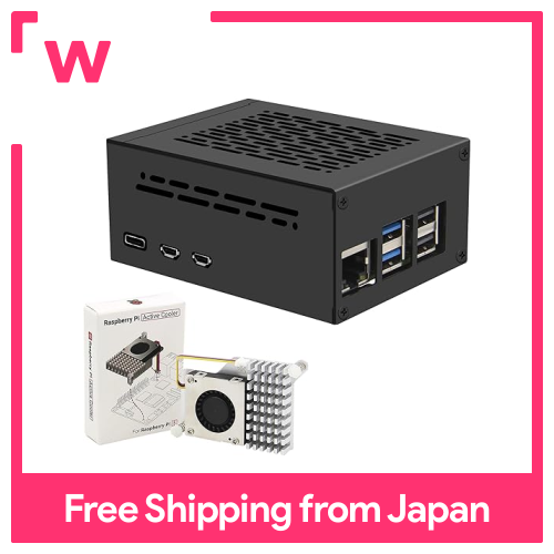 Geekworm Raspberry Pi 5 case with official Raspberry Pi cooler ...