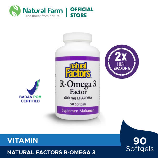 Natural Factors - R Omega 3 600mg (90) Suplemen Otak | Lazada Indonesia