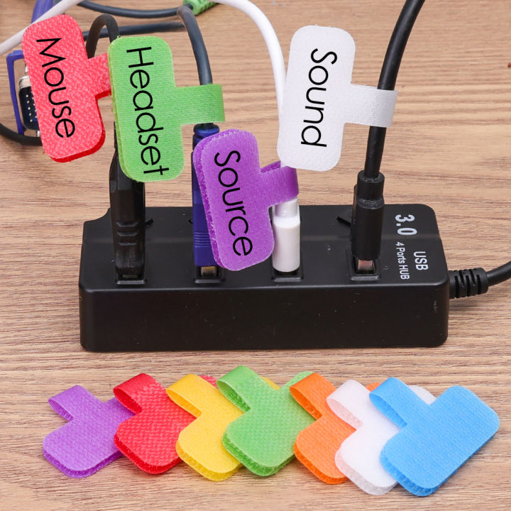 10pcs Cable Label Velcro Wire Charger Network Cable Label Storage ...