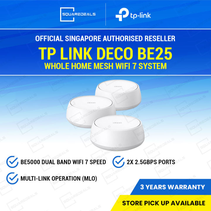 TP Link Deco BE25 BE5000 1 2 3 Pack Whole Home Mesh Router WiFi 7 ...