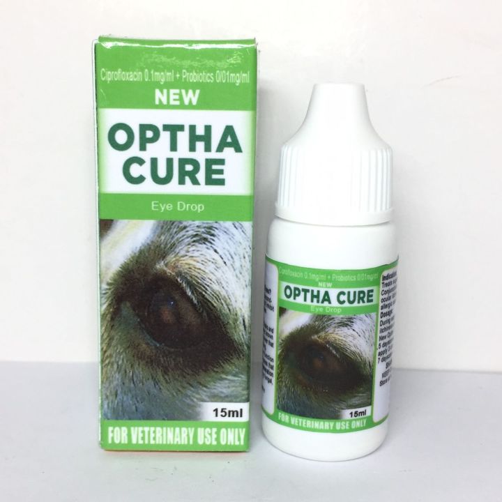 [VET SUPPORT] NEW OPTHA CURE EYE DROP FOR DOGS 15ML WITH PROBIOTICS ...