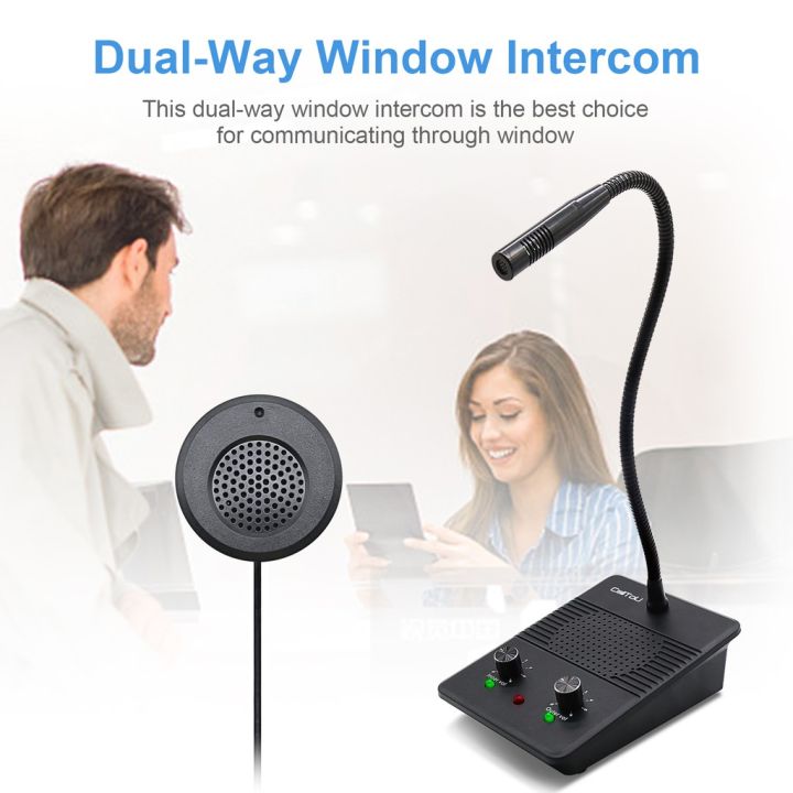 [COD]Daytech Window Speaker Intercom System Dual-Way Intercommunication for Office Store ...