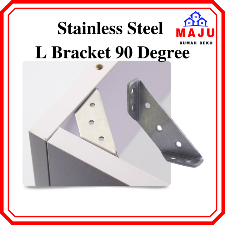 MAJU Stainless Steel L Bracket 90 Degree Sesiku L Rak Rack Angle Shape ...