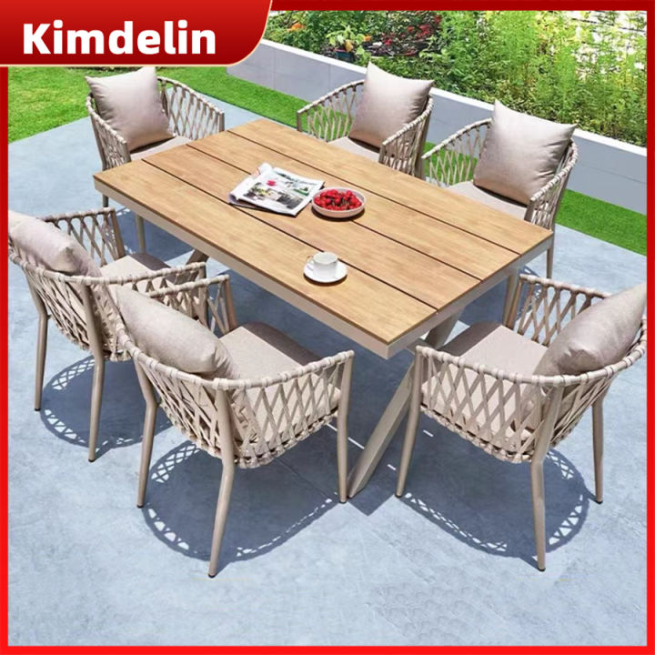 KIMDELIN Outdoor Furniture Garden Furniture Outdoor Table and 2Chairs ...