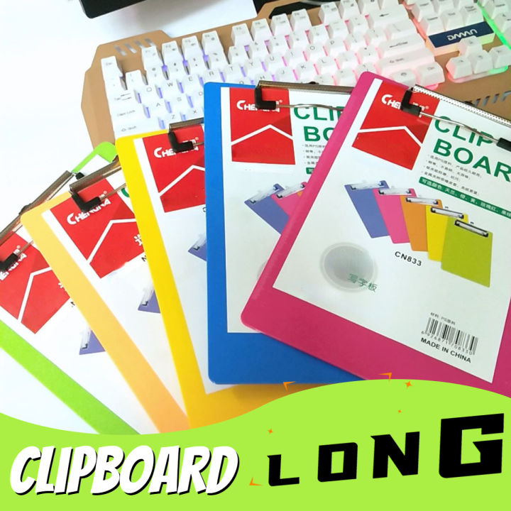 Clipboard Board Long Colored Clip Board Writing Pad Hard Board Long ...