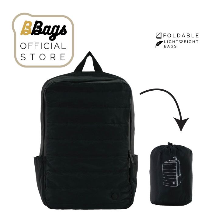 BBags Secure Quilted Foldable Backpack Black | Lazada Singapore