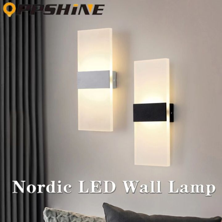 LED Acrylic Wall Lamp Modern Square Interior Light Background Wall ...