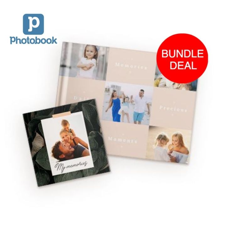 (Bundle) 11" x 8.5" Landscape Hardcover Photobook + 6" x 6" Softcover ...