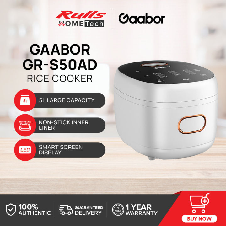 Gaabor GR-S50AD Rice Cooker 5L Capacity Non-stick Coating 900W Power ...