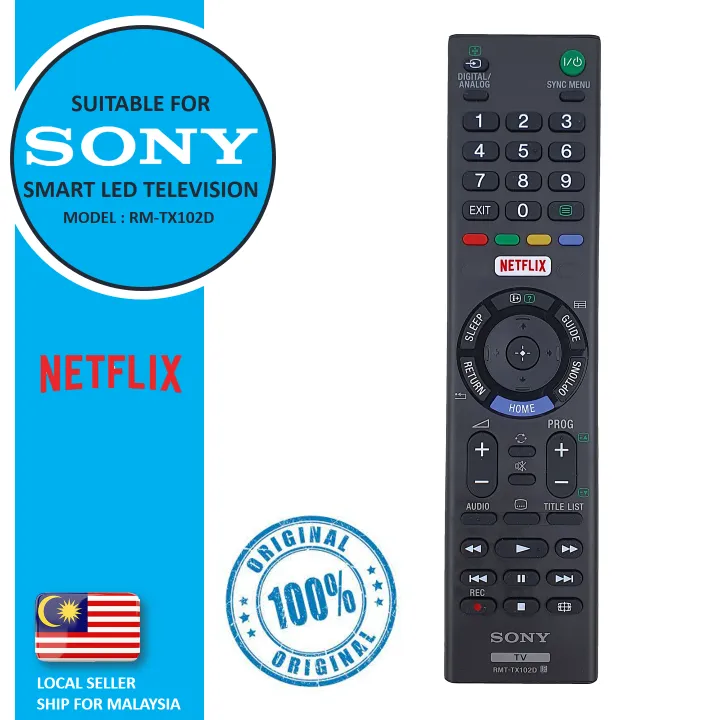 **Original** Sony RMT-TX102D Flat Panel LED LCD Smart TV Remote Control ...