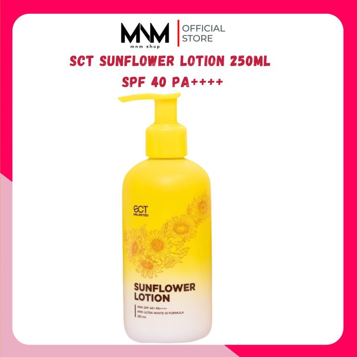 SCT Sunflower Lotion with Ultra White Formula - SPF 40 for Brighter ...