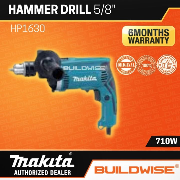 Makita HP1630 Hammer Drill 5/8" 710 Watts「BUILDWISE®」 | Lazada PH
