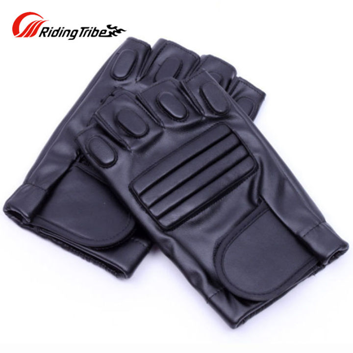 Riding Tribe Riding Tribe Men Sport หนัง Half Finger ถุงมือยิม ...