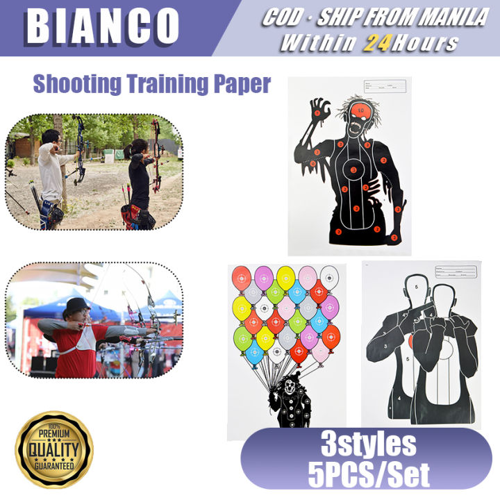 5pcs Archery Target Papers 3 Types Zombie Clown Shooting Practice ...