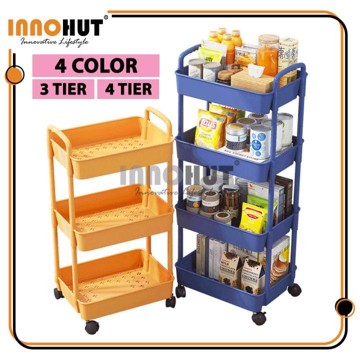 Innohut Kitchen Trolley Plastic Troli Dapur Home Storage Tools Rack ...