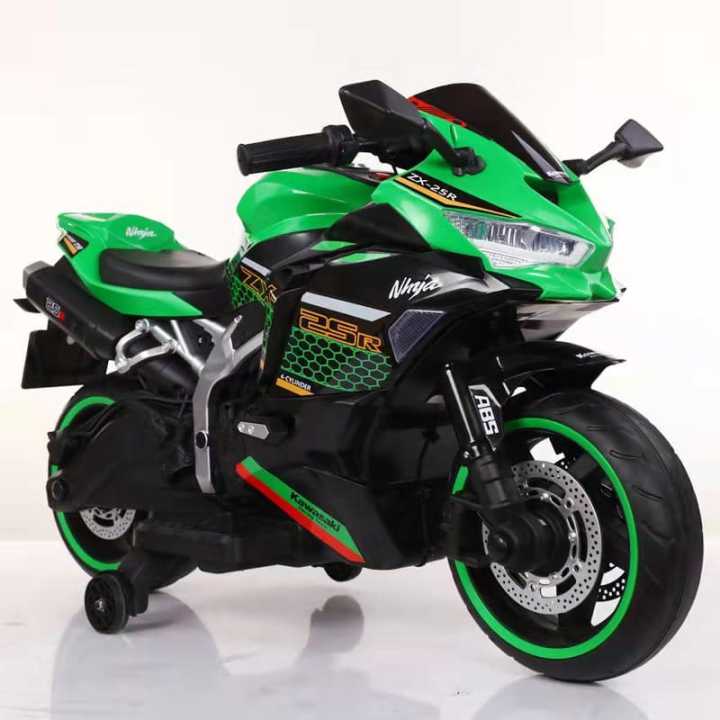 MOTOR AKI ANAK NINJA UKURAN JUMBO BAN FULL KARET JOK KULIT GAS TANGAN ...