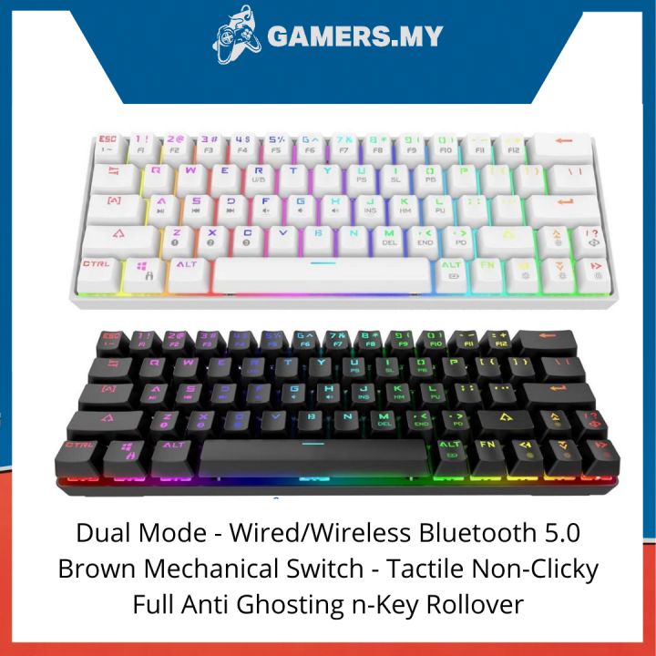 DK61 HotSwap (3Pin) 60% Wireless Mechanical Keyboard | Lazada