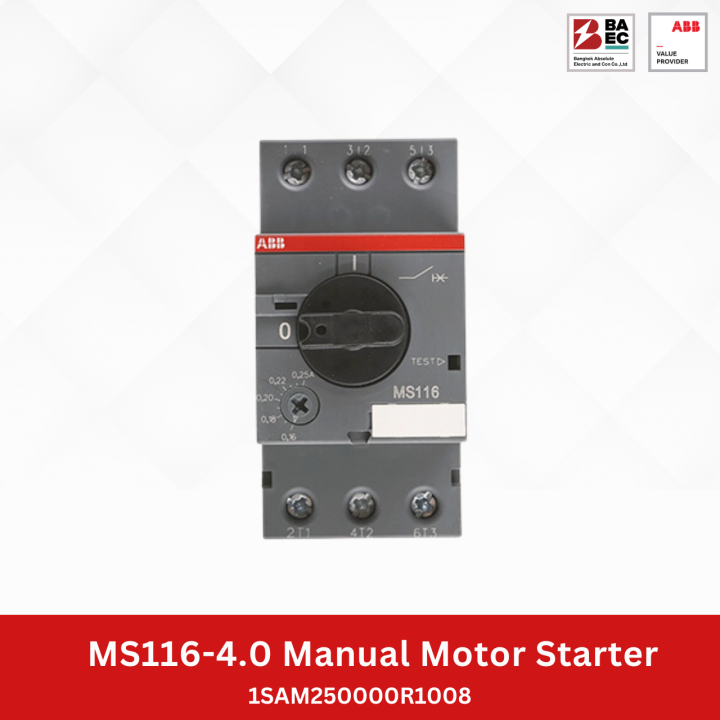 ABB MS116-4.0 Manual Motor Starter | Lazada.co.th