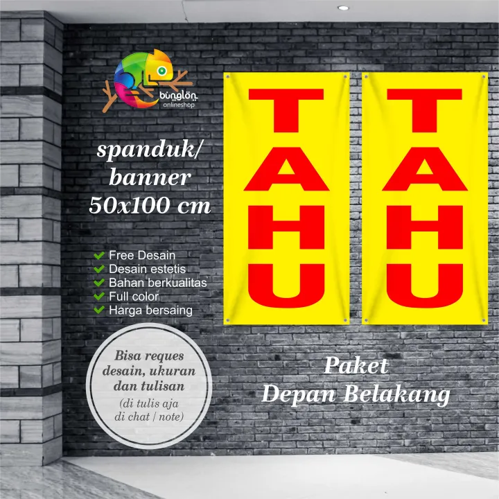 Spanduk Banner Palng Tahu Warna Kuning | Lazada Indonesia