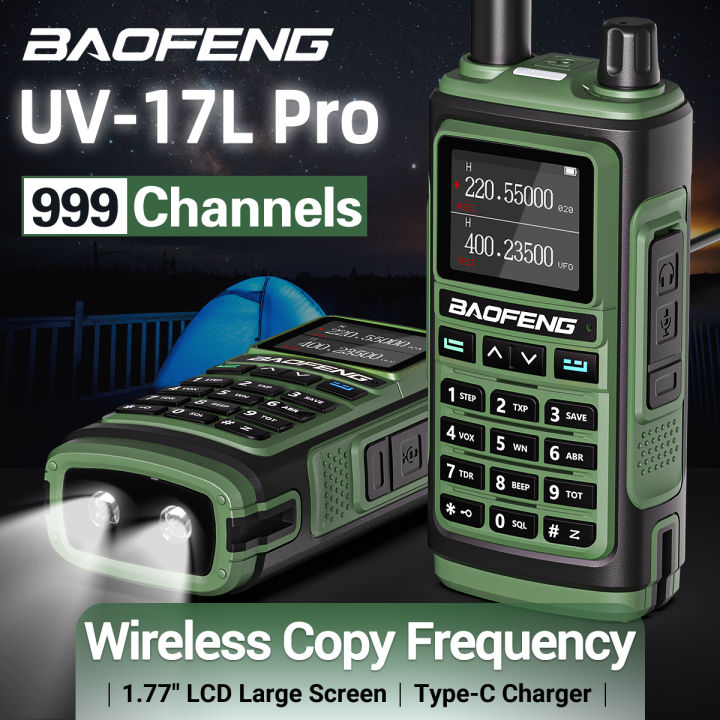 [Free Headset] Baofeng UV17 Pro V2 Wireless Copy Frequency Walkie Talkie 16KM Long Range ...
