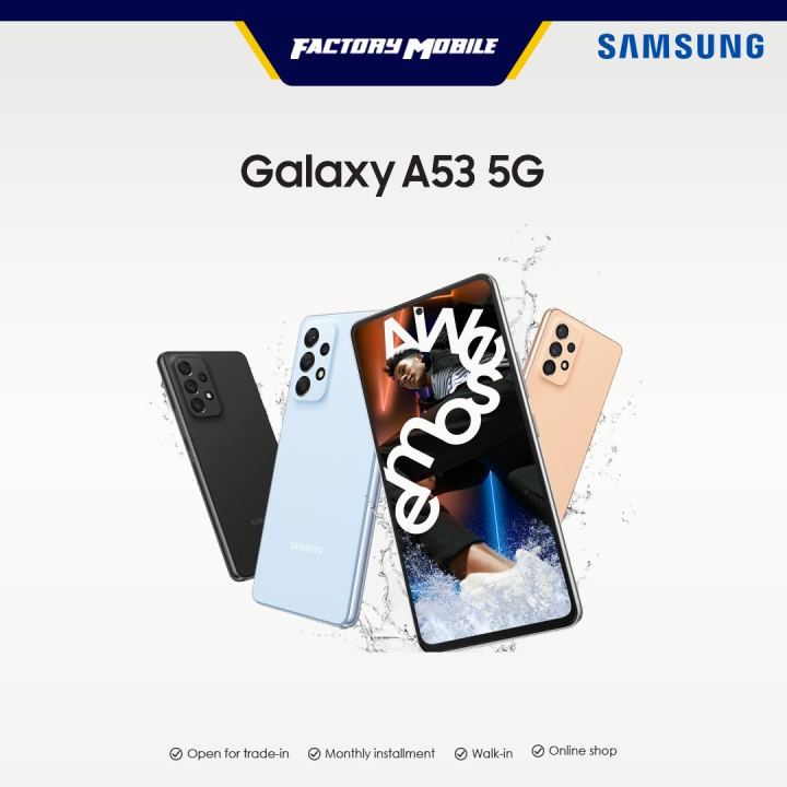 SAMSUNG GALAXY A53 5G | Multi Role Quad Rear Camera with 64MP OIS main ...