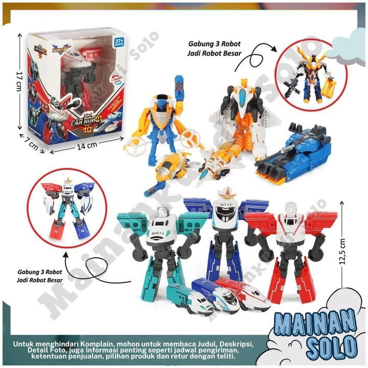 Mainan Robot Deform 3 In 1 Car Robot 6 Model 2 Set 1 | Lazada Indonesia