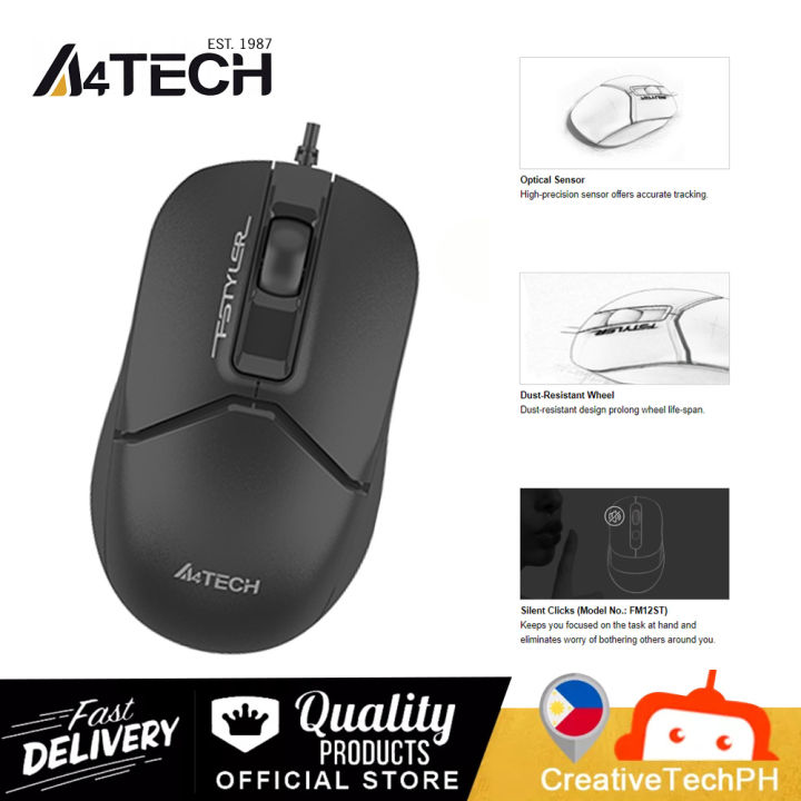 A4TECH FM12T 1200 DPI Optical Mouse USB MOUSE | Lazada PH