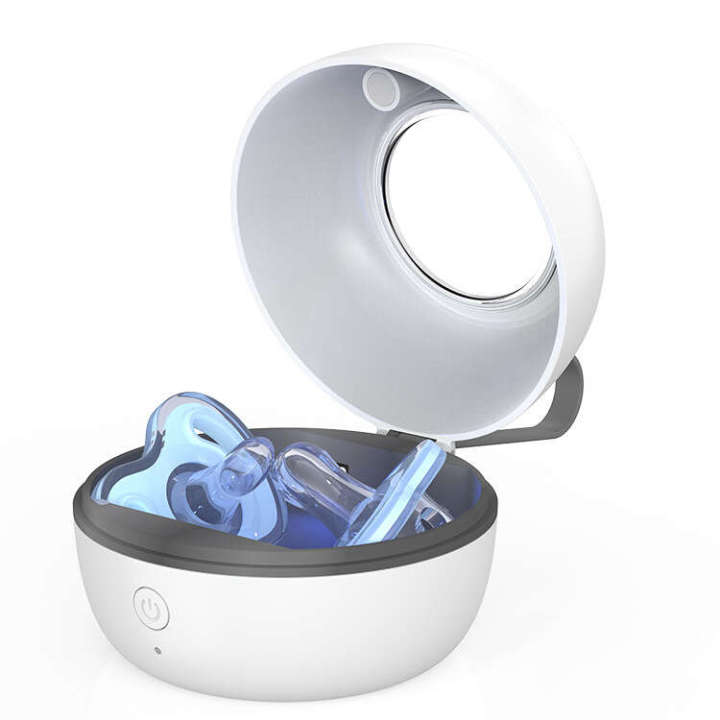 a 2025 new 2 pacifiers portable sterilization box teeth holder UVC ...