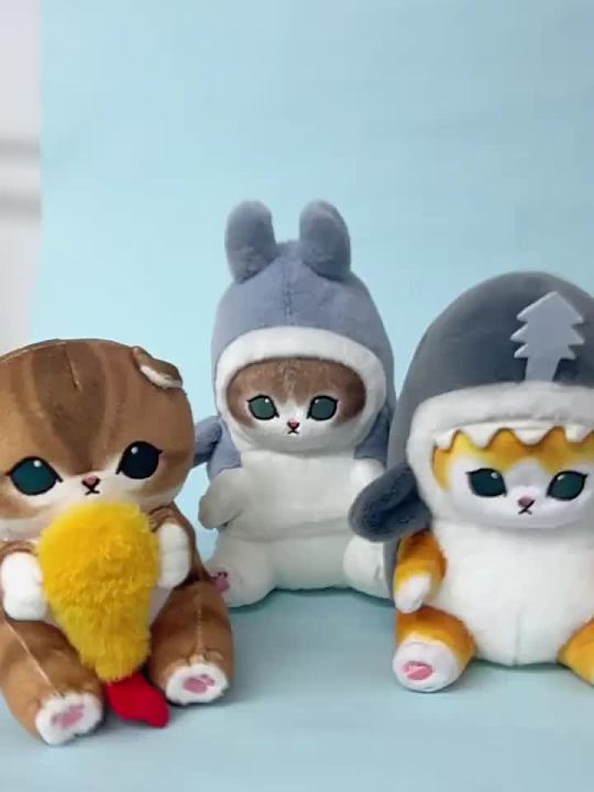 Original Mofusand Marine Animal Series Soft Plush Doll 20cm Cute Shark ...