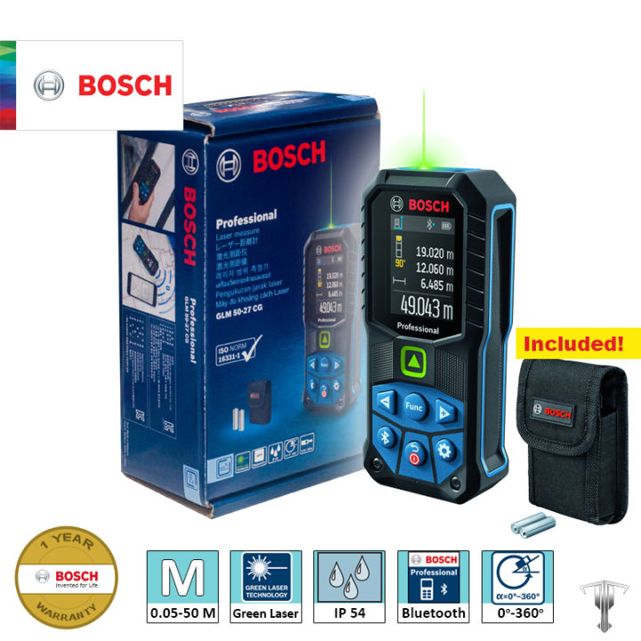 Bosch GLM 50-27 CG Professional 50 M Green Laser Rangefinder with Bluetooth | Lazada PH