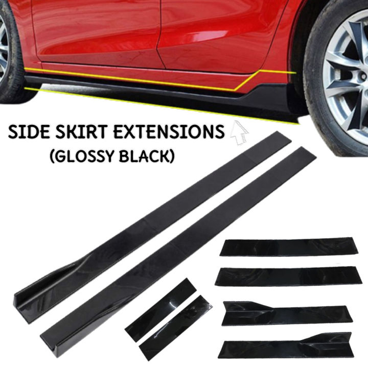 OCPA 220cm Car Universal Three-section Body Side Skirts Kit Rocker ...