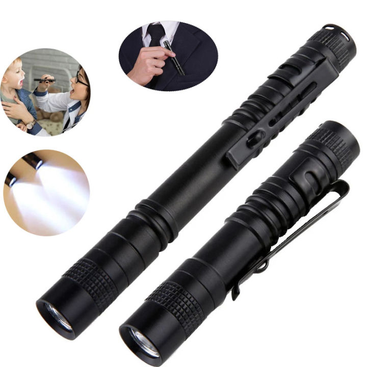 Aluminum Alloy Mini LED Flashlight Pen Light Night Walking Light ...