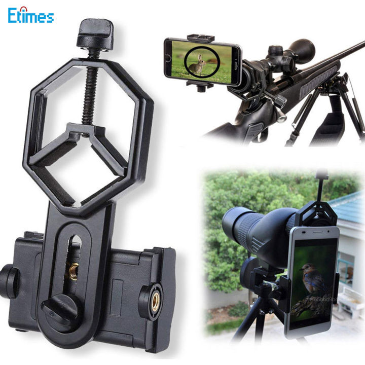 Etimes Universal Mobile Phone Holder Clamp Portable Spotting Scope ...