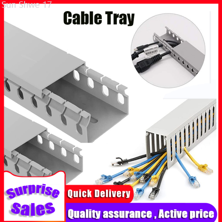 PVC Cable Tray 30/50 Open Slot Cable Duct Management Raceway | Lazada PH