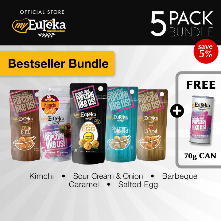 Eureka Popcorn Bestseller Bundle FREE 70g Can | Lazada PH