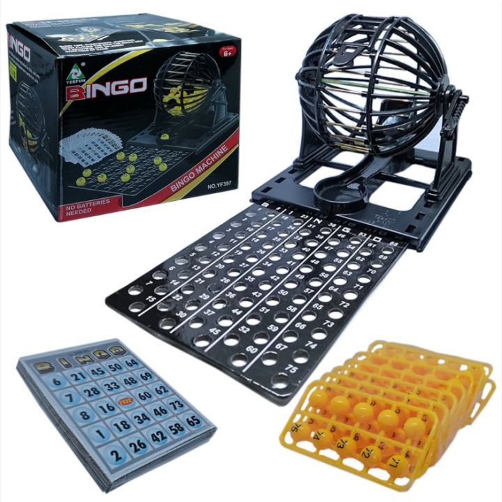 Bingo Machine Set Bingo Cage Balls Lotto Lottery Tambiolo Cards Party ...
