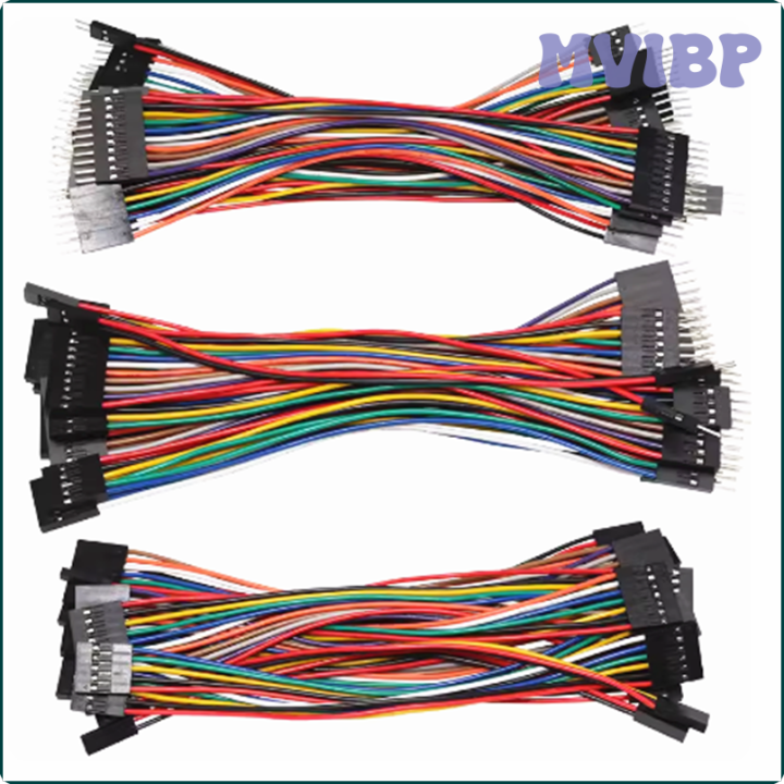 MVIBP 10Pcs 2.54MM Pitch Dupont Line Female / Male 2P 3P 4P 5P 6 7 8 10 ...