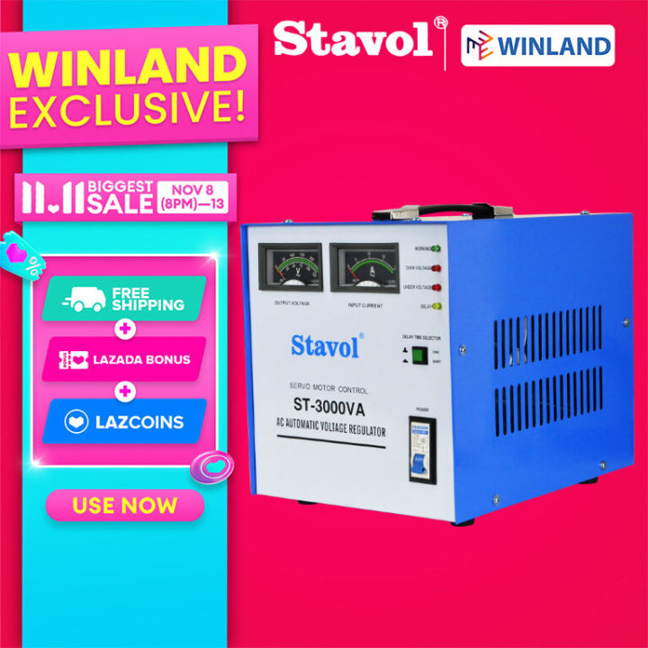 Stavol by Winland ST-3000VA/SVC-3000VA Servo Motor Control Automatic ...