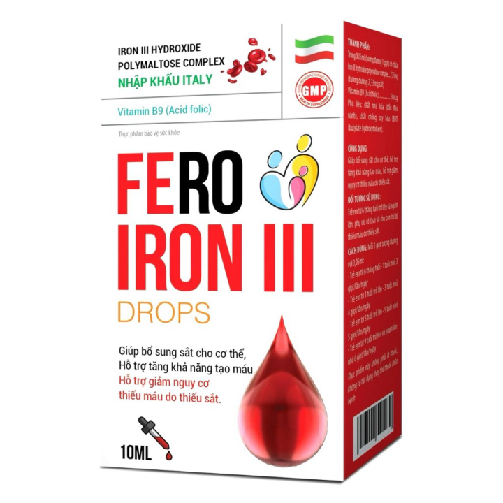 Fero iron iii Drops Folic bổ sung sắt và acid folic, giảm thiếu máu do ...