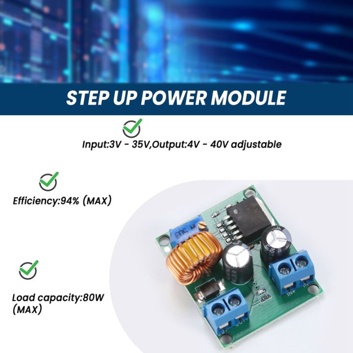 Dc-Dc 3V-35V To 4V-40V Adjustable Step Up Power Module 3V 5V 12V To 19V 24V 30V 36V High Power ...