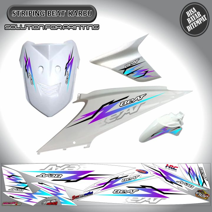 STRIPING VARIASI STICKER HONDA BEAT KARBU | Lazada Indonesia